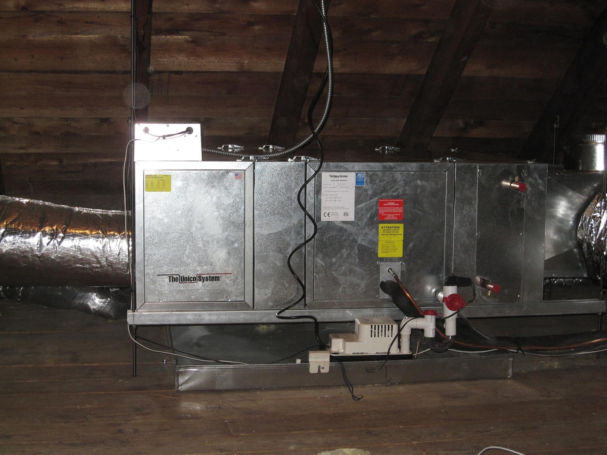 Unico High Velocity Attic AC System Photo Gallery Cooling Unlimited Inc Unico High Velocity Attic AC System Photo Gallery Cooling Unlimited Inc